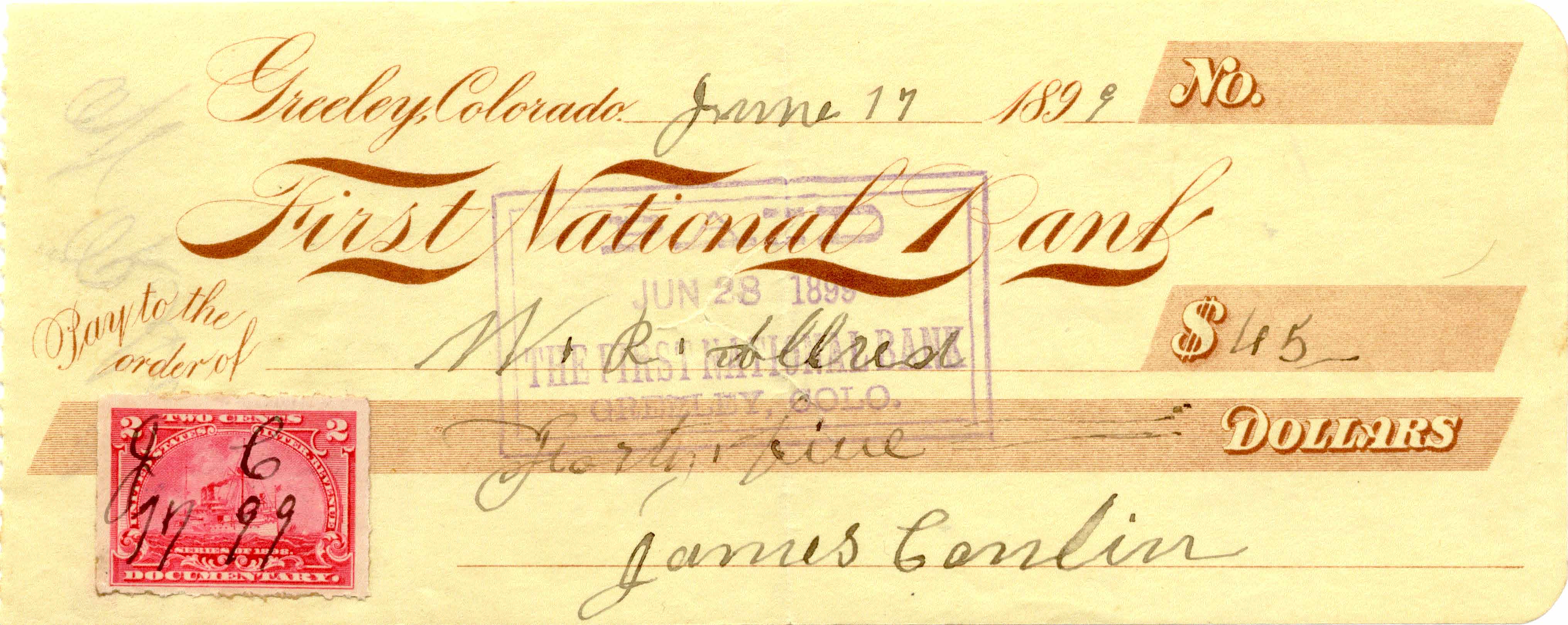 Greeley Colorado Banking History and National Bank Notes