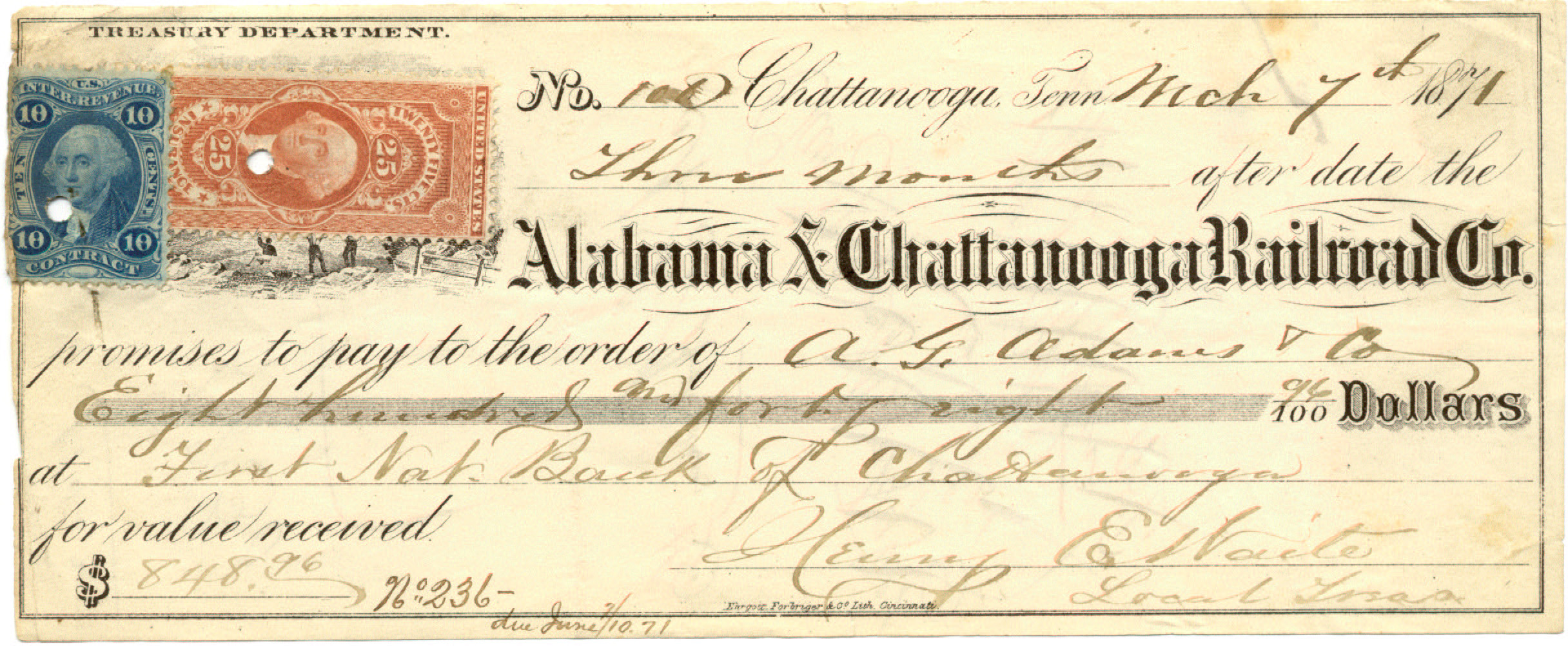 Related Items - AL & Chatt - RR Scrip